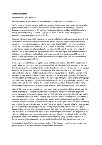 A Level English Language AQA Paper 2 Q4 Opinion Article Unit | Teaching ...