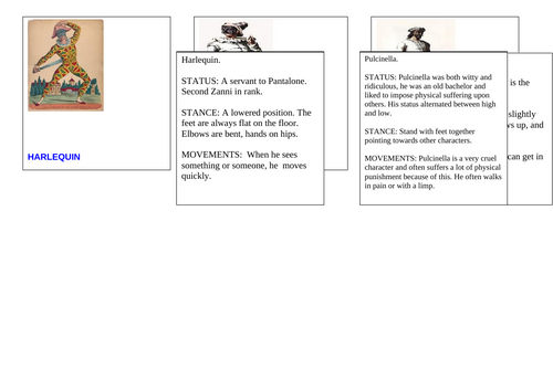 Drama: Commedia Dell'Arte scheme of work. | Teaching Resources