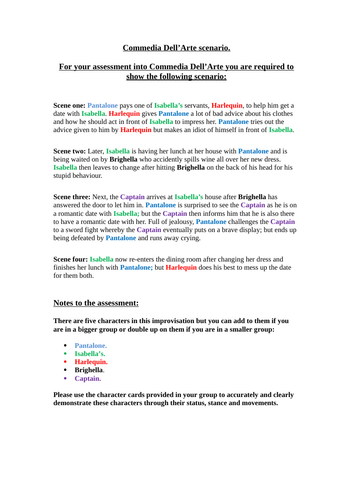Commedia Dell'Arte scheme of work. | Teaching Resources