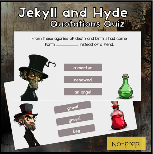 Engage Students with Jekyll and Hyde Quiz: Perfect for GCSE English Literature Revision ...