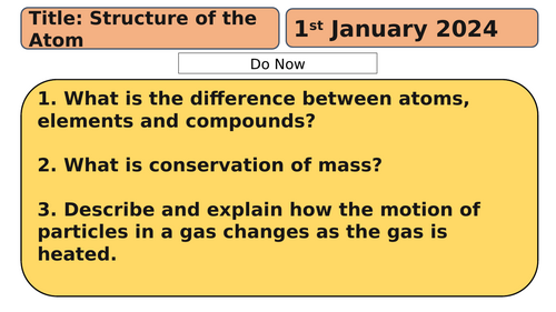 Ks4 Atomic Structure Includes Isotopes Lesson Ppt Teaching Resources