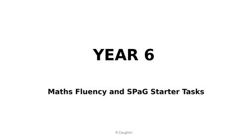 Year 6 Maths and English Starter Tasks | Teaching Resources