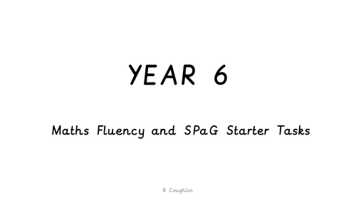 Year 6 Maths and English Starter Tasks | Teaching Resources