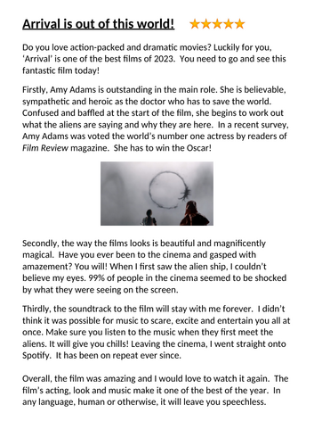 Writing a fantastic REVIEW - GCSE English Language | Teaching Resources