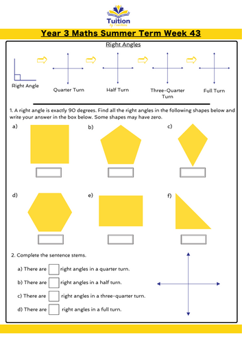 Year 3 - Types of Angles | Teaching Resources