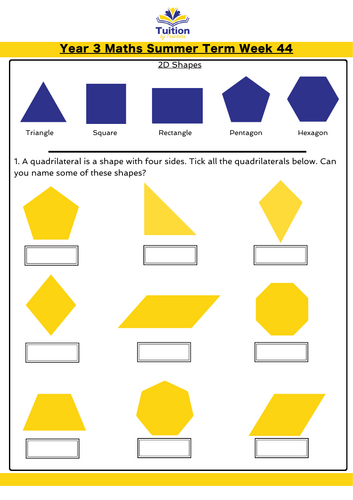 Year 3 - 2D and 3D Shape - Recognising Edges, Vertices and Faces ...