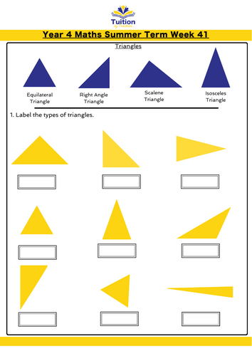 Year 4 - 2D Shapes - Triangles, Quadrilaterals and Problem Solving ...