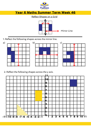 Year 6 - Reflect Shapes in all Four Quadrants | Teaching Resources