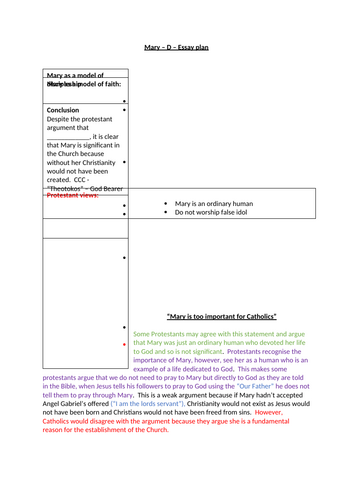 Edexcel GCSE RE Paper 1 Revision - Catholic Christianity | Teaching ...