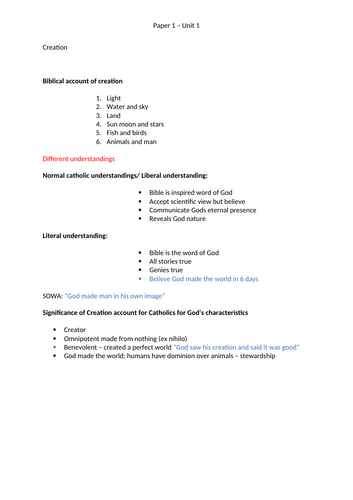 Edexcel GCSE RE Paper 1 Revision - Catholic Christianity | Teaching ...