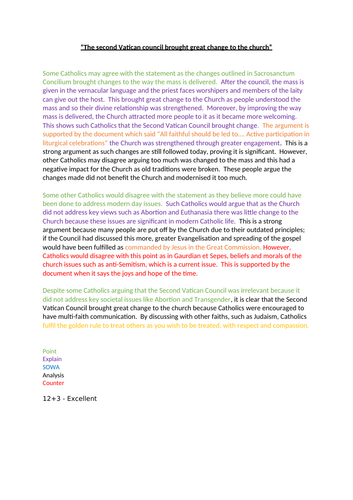 Edexcel GCSE RE Paper 1 Revision - Catholic Christianity | Teaching ...