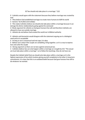 Paper 3 Philosophy & Ethics Revision Edexcel GCSE RS | Teaching Resources