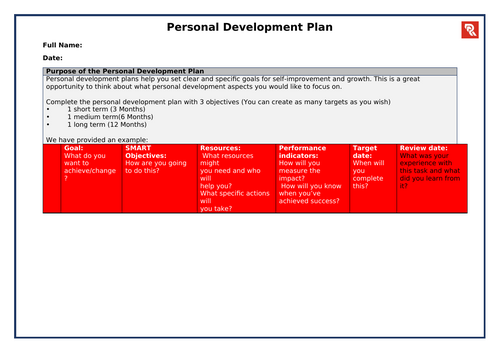 Personal Development Plan | Teaching Resources
