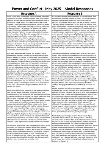 How to compare every poem to Exposure: Power and Conflict Revision ...