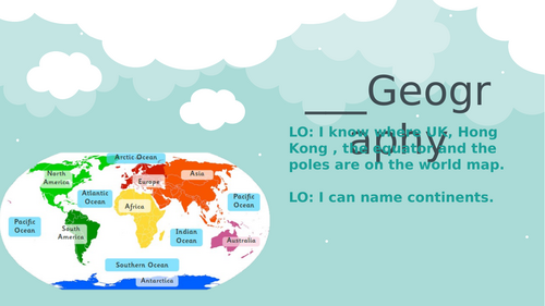 Oceans and continents unit. | Teaching Resources