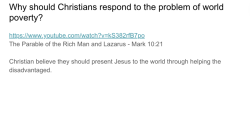 Christianity: Church response to world poverty | Teaching Resources