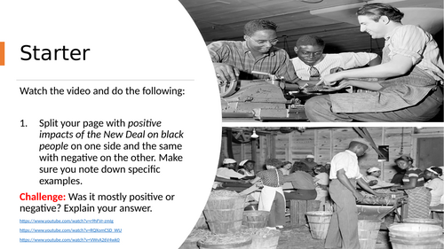 9. The Positive and Negative Impacts of the New Deal | Teaching Resources