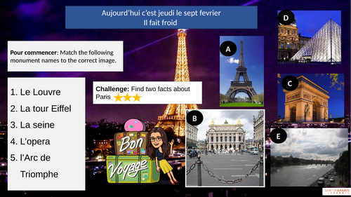 À paris - French, lesson 1-6 | Teaching Resources