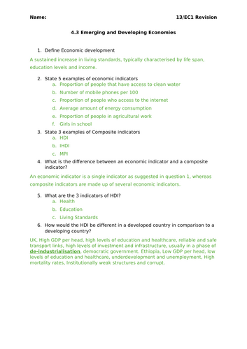 Macro Knowledge Pack: 4.3 | Teaching Resources