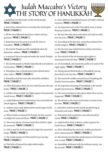 Hanukkah Reading Worksheets | Teaching Resources