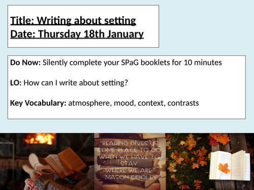 Developing sentence structure Creative Writing KS3 or KS4 | Teaching ...