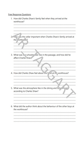 WORKHOUSE LETTER –COMPREHENSION – A CHRISTMAS CAROL | Teaching Resources