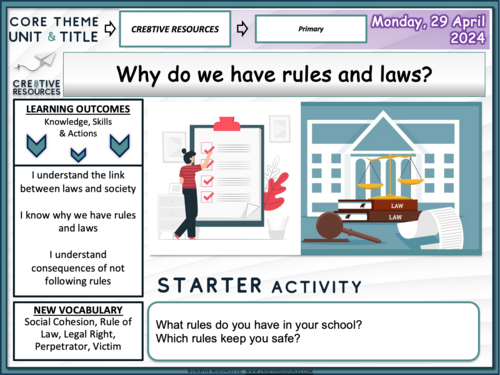 Reasons for rules and laws | Teaching Resources