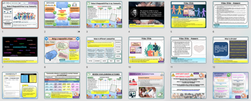 My Roles and Responsibilities in Community | Teaching Resources