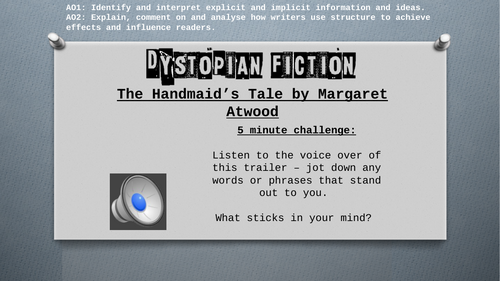 Dystopian Fiction SOW | Teaching Resources
