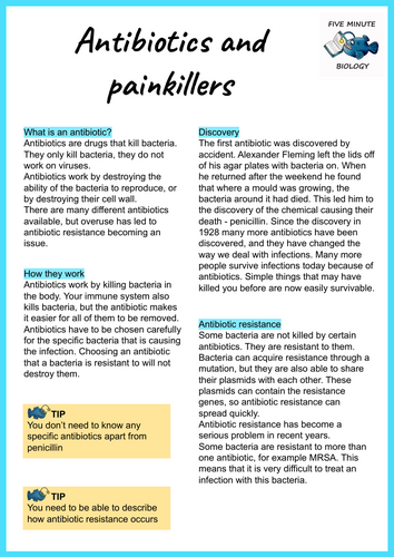 GCSE AQA Biology Triple Science Topic 2 Infection and Response revision ...