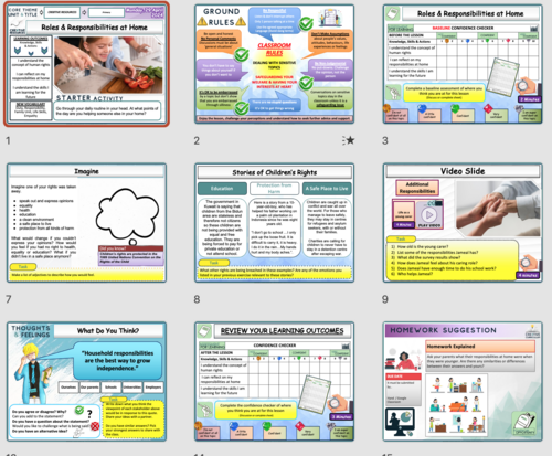 My Roles and Responsibilities at Home | Teaching Resources