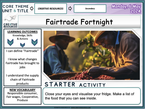 Fairtrade Lesson (learn about fair trade & Fairtrade Fortnight ...