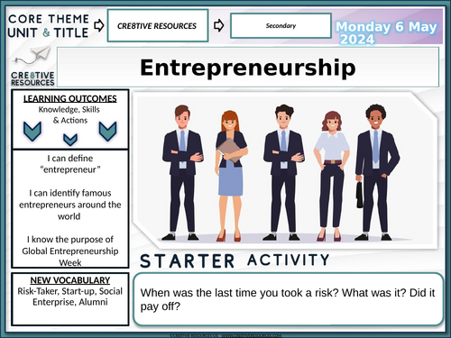 Global Entrepreneurship Careers Lesson | Teaching Resources