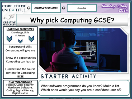 GCSE Computing - Careers Options Lesson | Teaching Resources