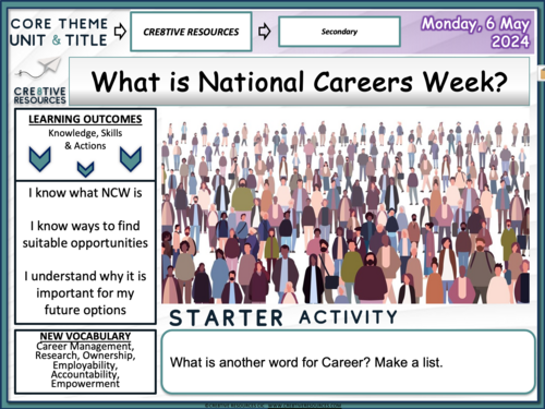 What is National Careers Week - Careers Lesson | Teaching Resources