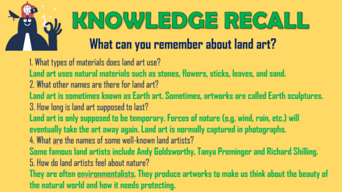 Land Art/ Earth Art Project - Lesson 2 - Exploring and Developing Ideas ...