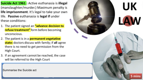 Theme B: Euthanasia AQA GCSE | Teaching Resources