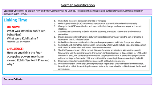 German Reunificaiton | Teaching Resources