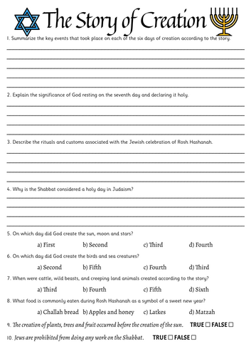 Jewish Story of Creation | Teaching Resources