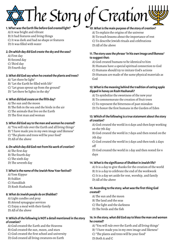 Jewish Story of Creation | Teaching Resources