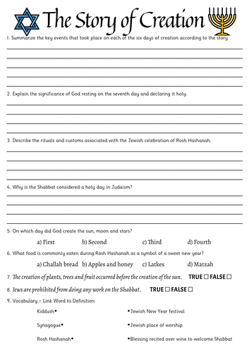 Jewish Story of Creation | Teaching Resources