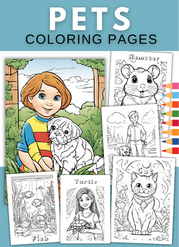 Colorful Companions: Pets Coloring Pages for Animal Lovers of All Ages ...