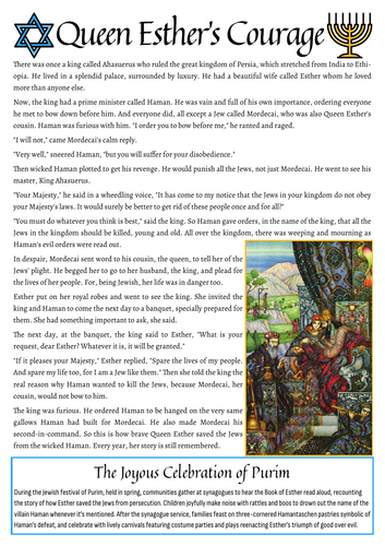 Queen Esther's Story of Purim | Teaching Resources