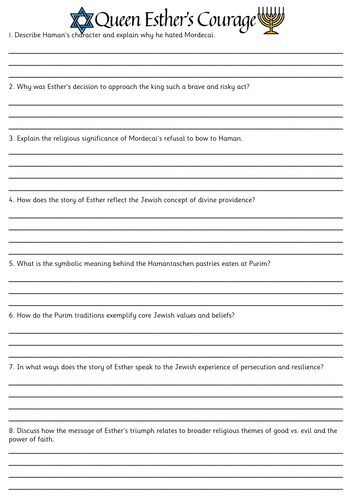 Queen Esther's Story of Purim | Teaching Resources