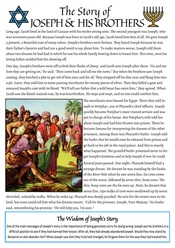 Joseph & His Brothers Jewish Story | Teaching Resources