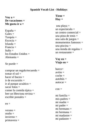 KS3 Vocabulary Lists | Teaching Resources
