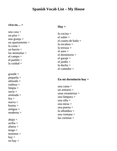KS3 Vocabulary Lists | Teaching Resources