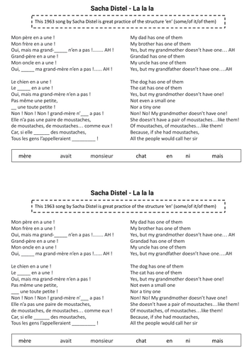 Pop song for practicing 'en' gap fill | Teaching Resources