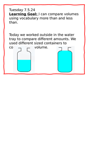 year 1 capacity and volume 1 week | Teaching Resources