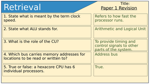 GCSE Computer Science Revision Paper 1 | Teaching Resources